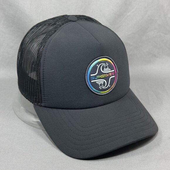 Quiksilver | Accessories | Quicksilver Snapback Hat Black Trucker Mesh ...
